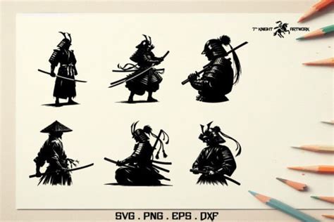 Set Of Samurai Svg Graphic By Seventh Knight Artwork · Creative Fabrica