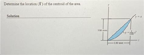 Solved Determine The Location X‾ ﻿of The Centroid Of The