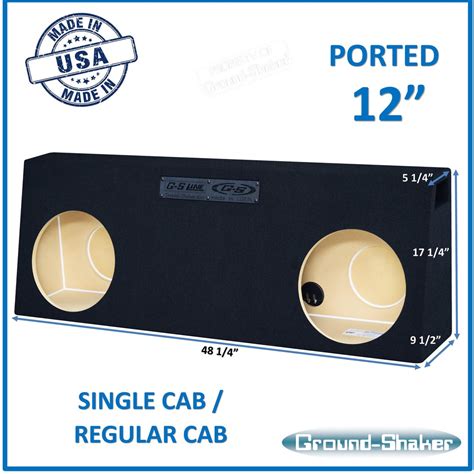 Single Cab Regular Cab 12 Dual Truck Ported Sub Box Vented Subwoofer