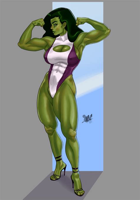 She Hulk Flexing By Me Rmarvelartists