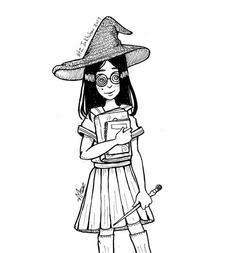 Koneko Ilustra — 2 Inktober 2017 “nerd Witch” Todays