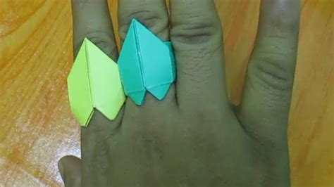 How To Make Paper Ring Easy Origami Heart Ring Making Instruction