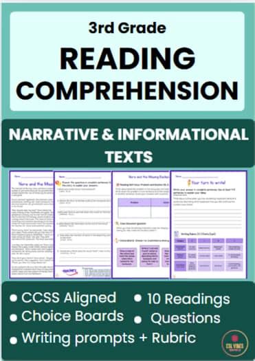 Free Grade 3 Reading Comprehension 2 Sample Passages Wquestions