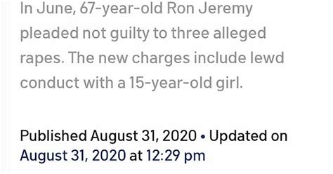 2020 Keeps Getting Weirderron Jeremy Charged With Sex Crimes