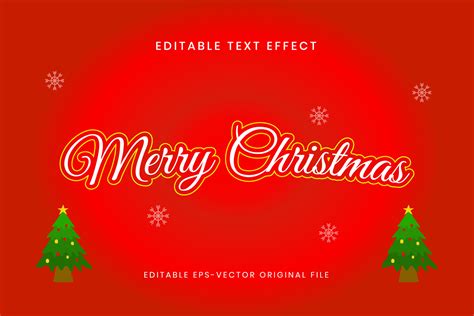 Merry Christmas Text Effect Editable Design 13741099 Vector Art At Vecteezy