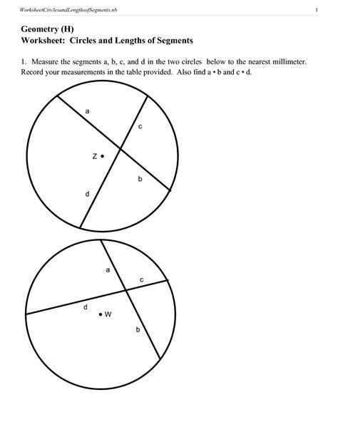 Circle Segments Worksheet Answer Key Printable Calendars At A Glance