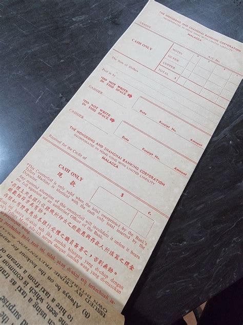 Vintage Hsbc Cheque Book Hobbies And Toys Memorabilia And Collectibles