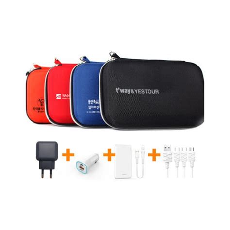 패브릭 파우치 여행용 충전세트cs46 행사 홍보물품 트래블키트 여행용 휴대폰 충전키트 각인 주문제작 커스텀 인쇄