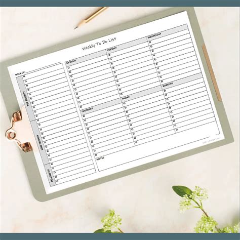 Weekly To Do List Planner 50 Sheets Task Planning Pad Daily Checklist