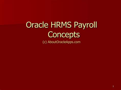 oracle hrms payroll table overview ppt