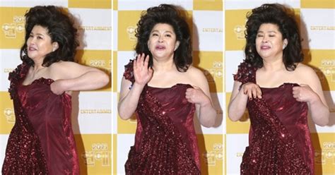 이영자 파격 드레스 새로운 헤어스타일로 한껏 풍성하게
