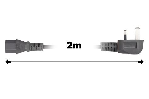 Maplin Power Lead Iec C13 Female Plug To Uk 3 Pin Plug 2m 5 Amp Fus Electricals Maplin