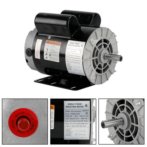 Vevor 5hp Air Compressor Electric Motor 230v 22 Amps 56hz 44 Off