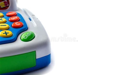 Parte Del Registratore Di Cassa Del Giocattolo Su Un Fondo Bianco