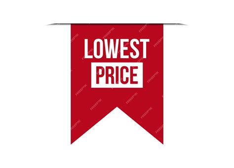 Premium Vector Lowest Price Red Banner Design Vector Illustration