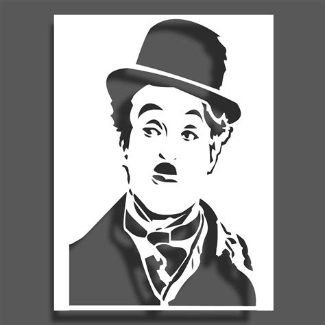 Charlie Chaplin Stencilcustom Stencilwall Stencilspray Paintlarge