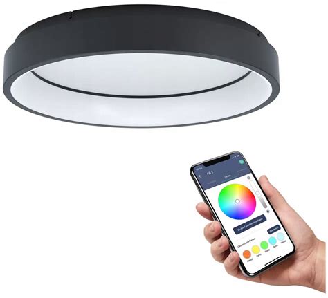 Plafon Lampa Sufitowa Led Natynkowy Sufitowy Oprawa X Cm Rgb Czarny Eglo Eglo Sklep Empik