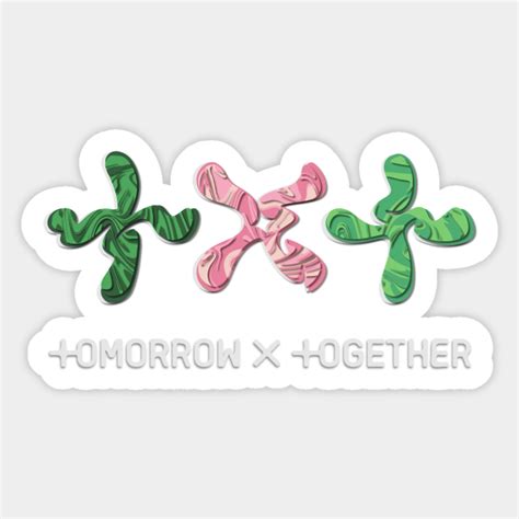 Txt Temptation Logo Paper Cut Out Design Txt Sticker Teepublic