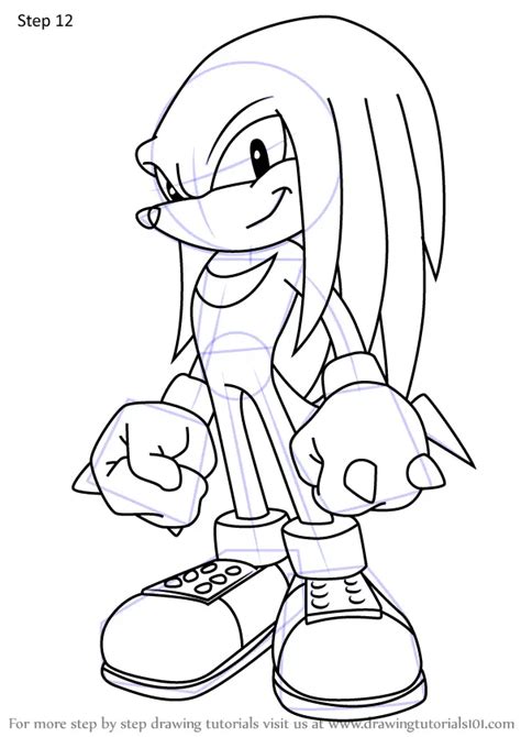 How To Draw Knuckles The Echidna From Sonic X Sonic X Step By Step