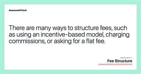 Fee Structure AwesomeFinTech Blog