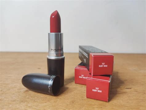 Mac Retro Matte Lipstick Ruby Woo Gm Full Size Beauty Personal Care Face Makeup On Carousell