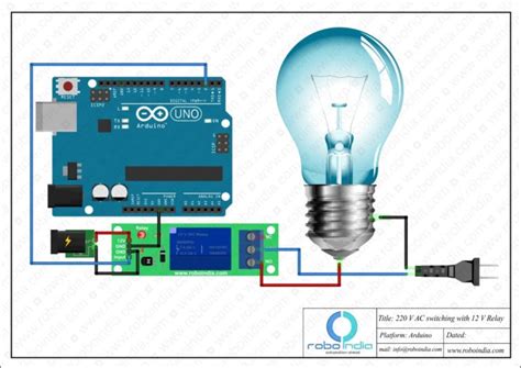 Arduino 220V AC Switching By 12V Relay Robo India Tutorials Learn Arduino Robotics