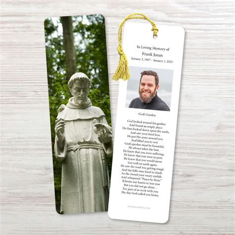 Saint Francis Of Assisi Bookmark Personalized Memorials