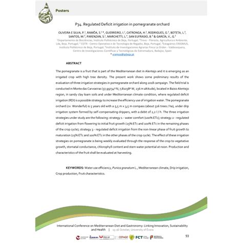 Regulated Deficit Irrigation In Pomegranate Orchard Download