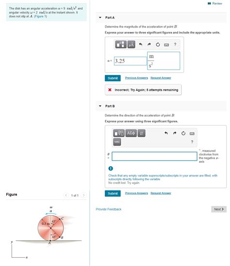 Solved Review The Disk Has An Angular Acceleration A Chegg