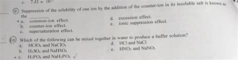 Solved In The Following Reaction In Aqueous Solution The Chegg