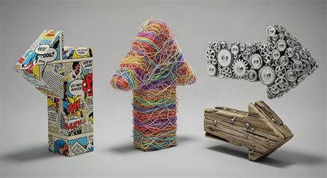 Four Arrows Are Creatively Designed Using Stock Illustration