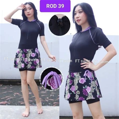 Jual Baju Renang Wanita Dewasa ROK Motif Pakaian Renang Remaja Cewek