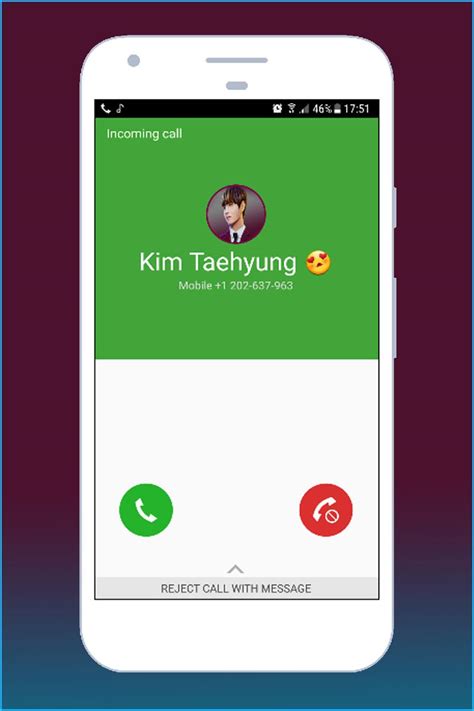 Fake Call Bts From Kim Taehyung Apk للاندرويد تنزيل