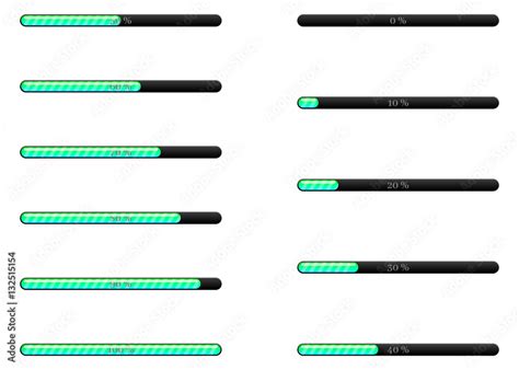 Horizontal Progress Loading Bar Vector Illustration Stock Vector Adobe Stock