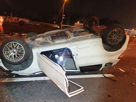 國道一號7車追撞釀2死1傷 轎車翻覆情侶拋飛車外 女友遭輾斃男友身亡 中華日報中華新聞雲
