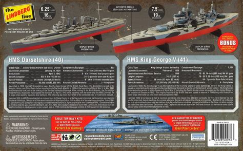 Lindberg Models Ln439 0875 Scale Table Top Navy Twin Pack Hms King