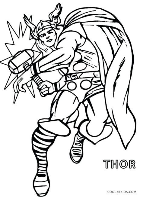 Marvel Thor Coloring Pages Team Coloring