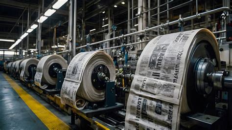 Newspaper At Morning In Factory Ai Generatet Stock Illustration