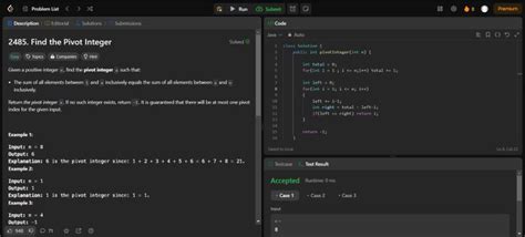 🚀 Day 2 Of My Leetcodechallenge Completed 🚀 Solved Problem 2485 💡💻
