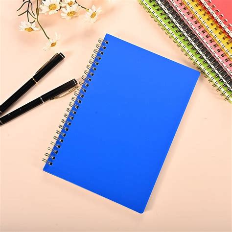 Nvzi B 6 Packs Spiral Notebook A5 Lined Cute Notebook Inches Plastic Waterproof Cover 60
