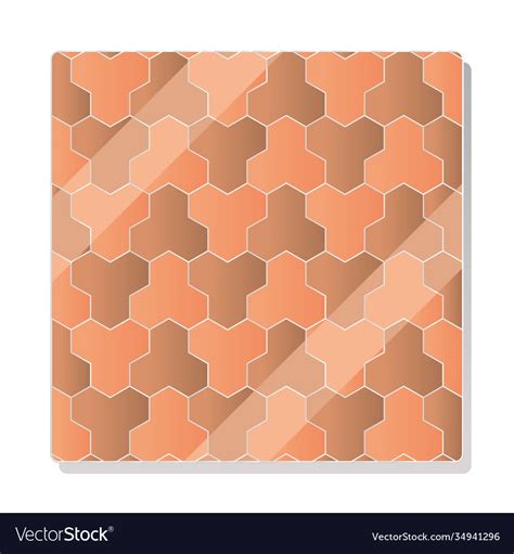 Cobblestone Pavement Geometric Mosaic Design Vector Image