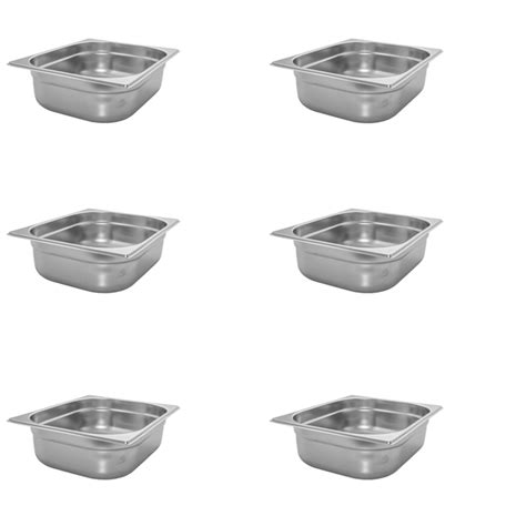 AcMax 6 Stück GN 1 2 Gastronormbehälter GN Behälter Gastronorm