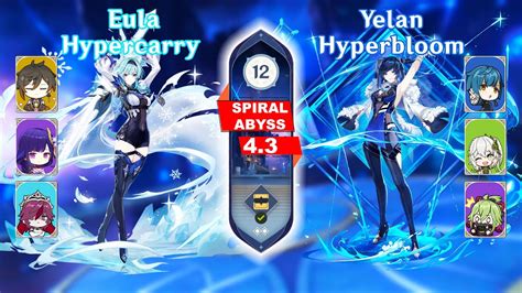 C0 Eula Hypercarry C0 Yelan Hyperbloom Genshin Impact Spiral Abyss