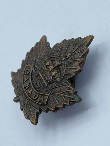 Ww2 Canadian Canada Maple Leaf Regimental Sweetheart Brooch Badge