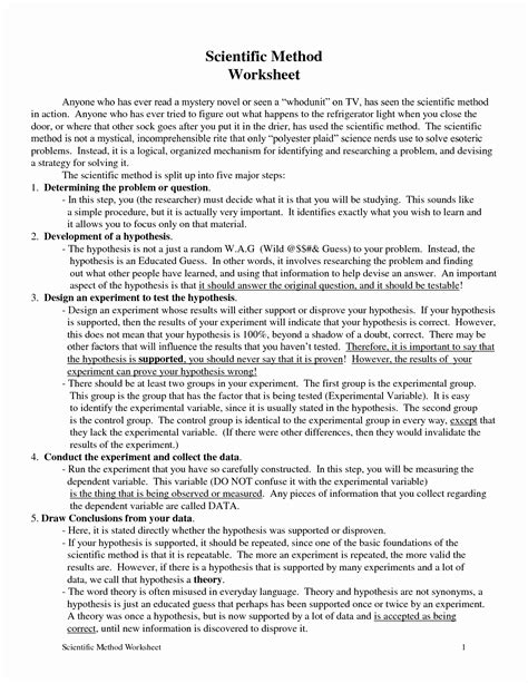 50 Scientific Method Worksheet Answer Key Chessmuseum Template Library