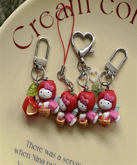 🚀당일출고 묶음할인🚀사과냥이키링 키링 핸드메이드 우정 커플 선물 핸드폰키링 에어팟 버즈 가방 백팩 지갑 파우치 핸드폰고리 열쇠고리 핸드폰스트랩 핸드폰줄 폰키링 폰스트랩 에이블리