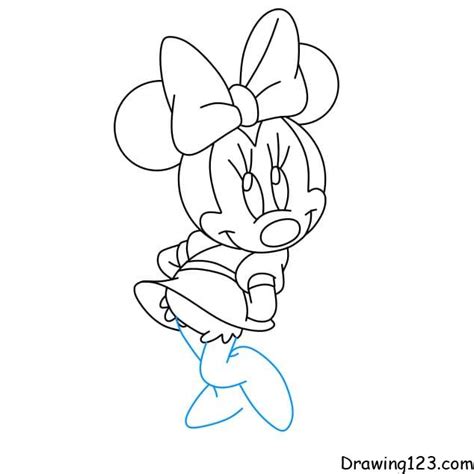 How To Draw Minnie Mouse Step By Step