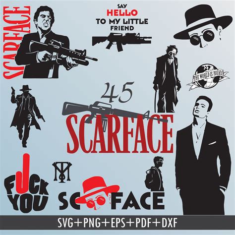 Scarface Svg Bundle Scarface Clipart For Cricut Tony Montana