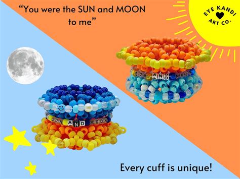 You Were The Sun And Moon To Me 3d Rotating Kandi Cuff Monster Kandi
