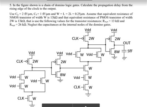 Solved In The Figure Shown Is A Chain Of Domino Logic Chegg Com